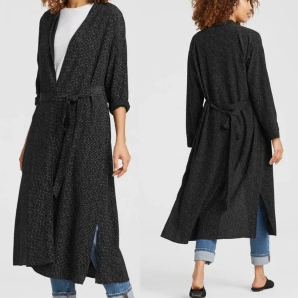 Eileen Fischer Tencel Morse Code Kimono Jacket - Gem